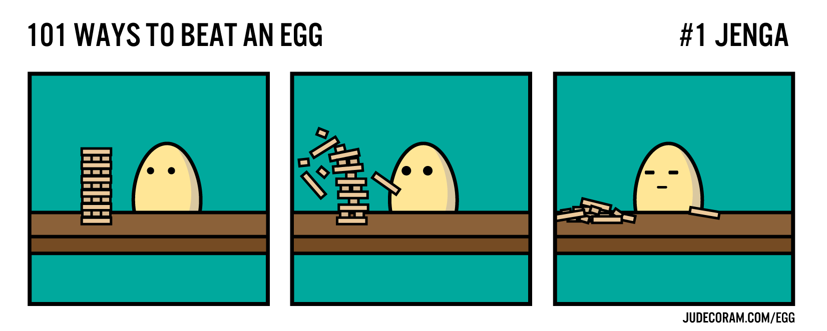 101 Ways to Beat an Egg Webcomic | Jude Coram Design
